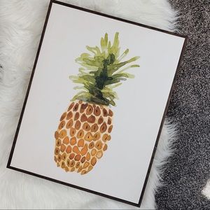 Wall Decor | Pineapple Watercolor Painting Wall Art | Poshmark